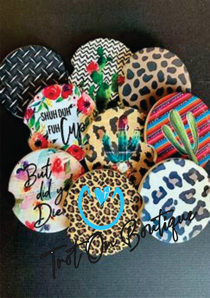 Ceramic Car Coasters- One of a kind Custom – bigredbarndalton